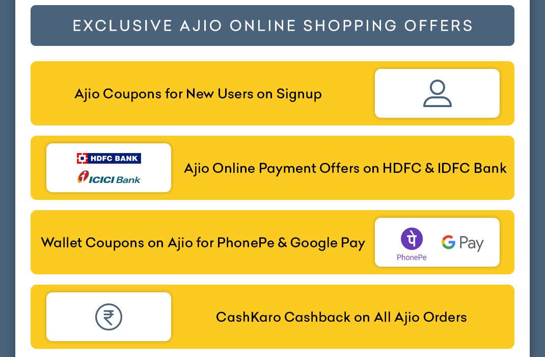 57+ Ajio Coupons, Offers:Flat 60% Off Code + 15% Cashback