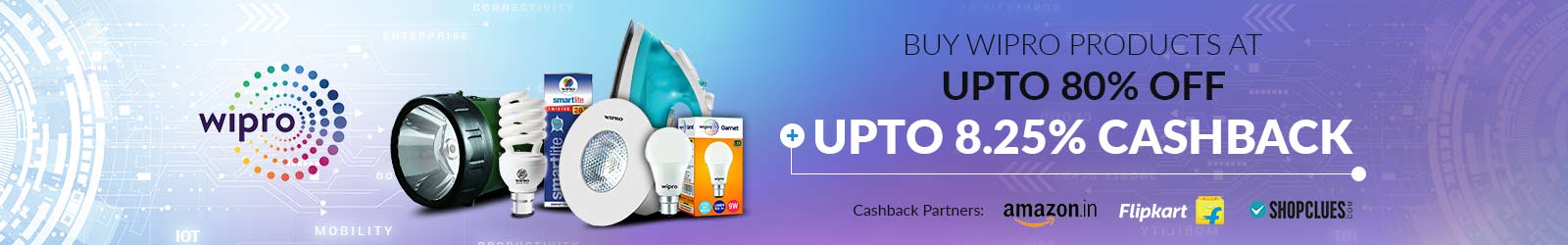 Get 24% Off + Cashback | Wipro Products India | CashKaro.com