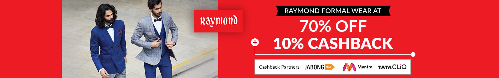 Raymond India Sale, Offers: Upto 50% Discount Online + 30% Cashback | 2019